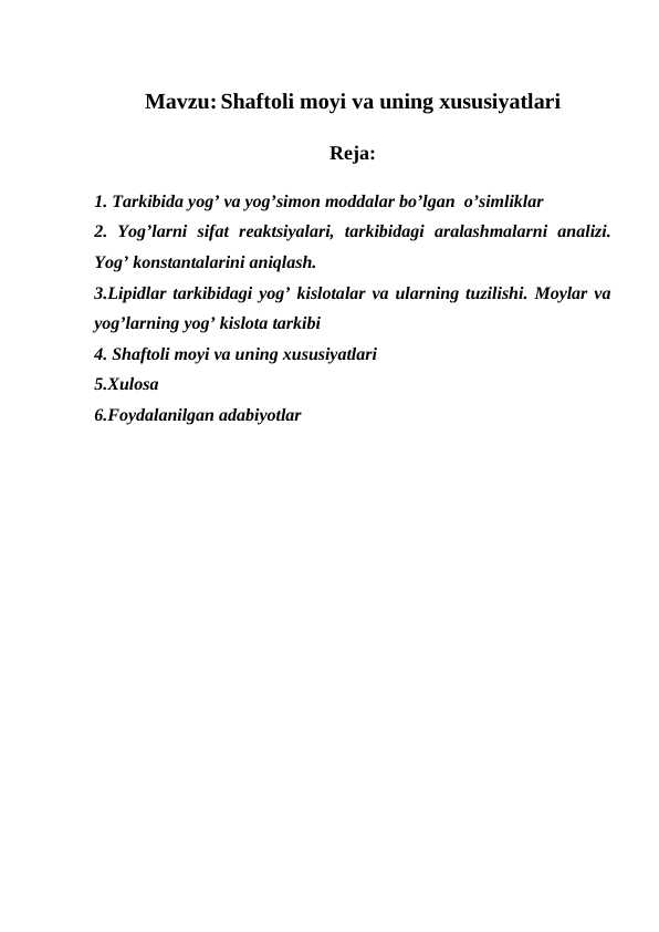 Shaftoli moyi va uning xususiyatlari