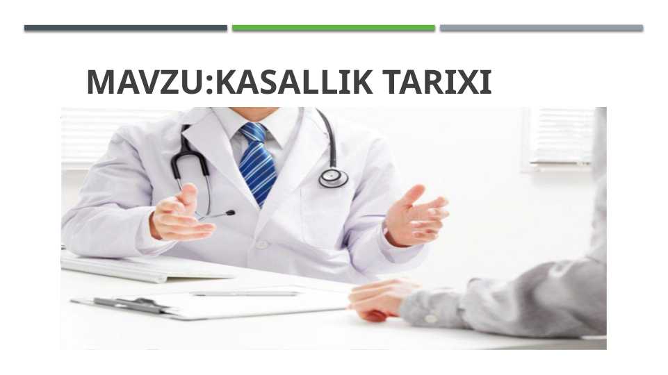 Stomatologiya . Kasallik tarixi
