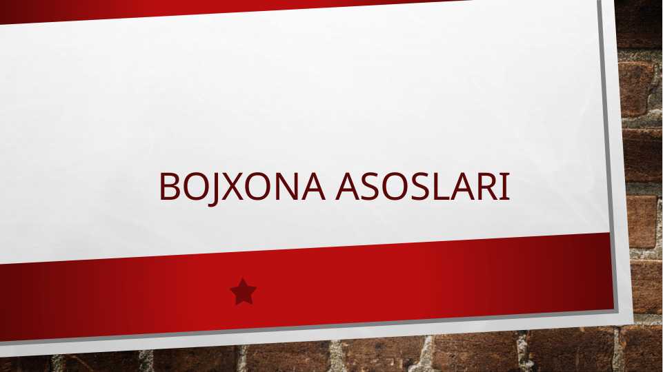 Bojxona asoslari