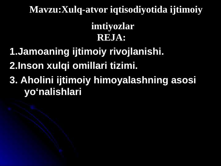 Xulq-atvor iqtisodiyotida ijtimoiy imtiyozlar
