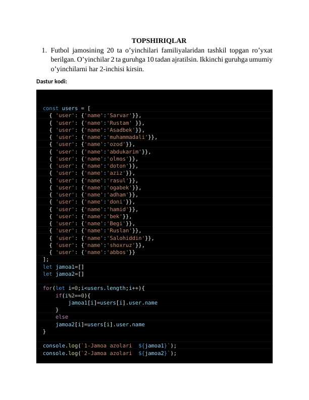 Ma'lumotlar tuzilmasi va algoritm