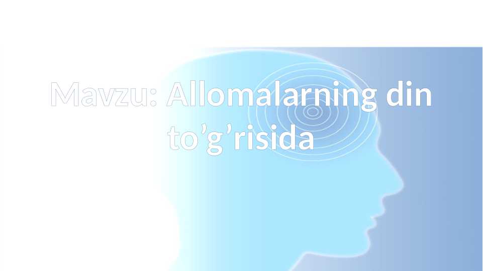 Allomalar din togrisida