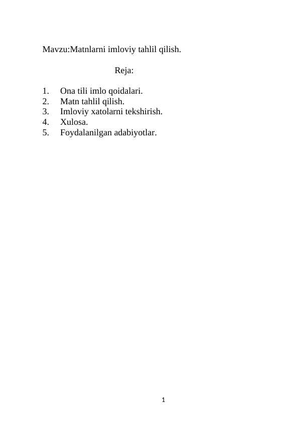 Matnlarni 7mloviy tahlil qilish