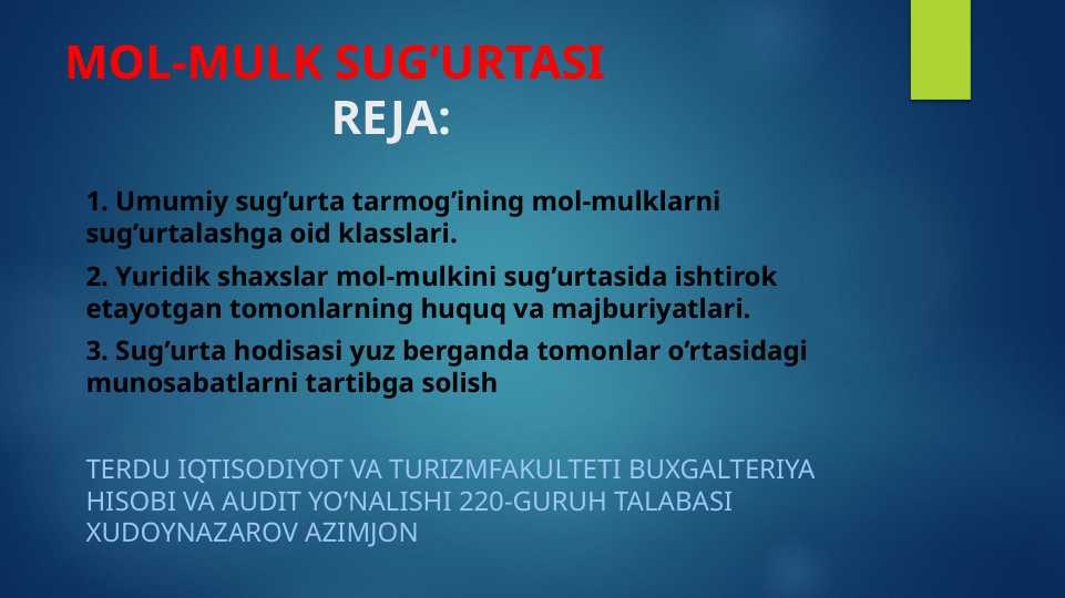 Mol mulk sug'urtasi