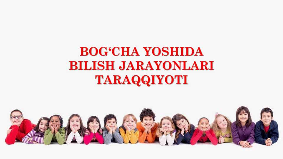 BOG'CHA YOSHIDA BILISH TARAQQIYOTI