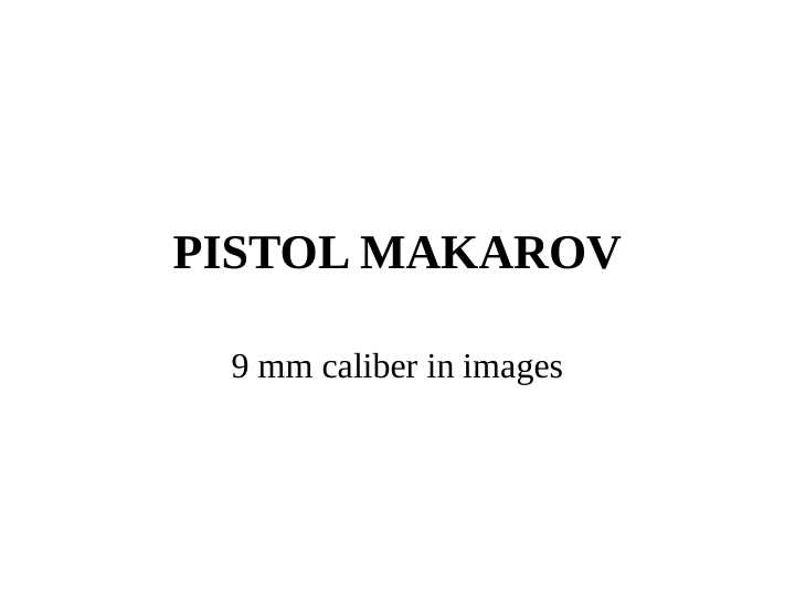 PISTOL MAKAROV