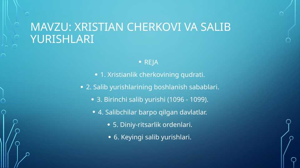 XRISTIAN CHERKOVI VA SALIB YURISHLARI