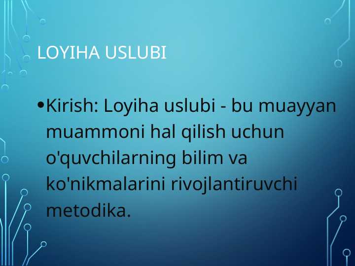 Loyiha uslubi
