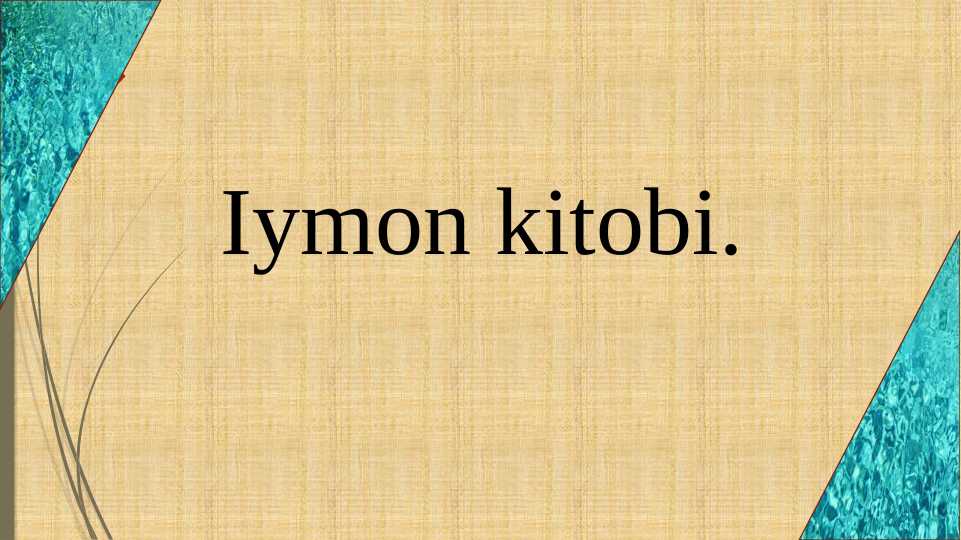 Iymon kitobi