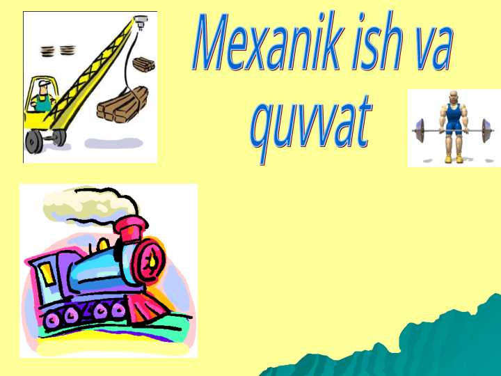 Mexanik ish va quvvat