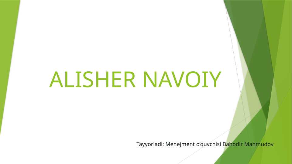 Alisher Navoiy