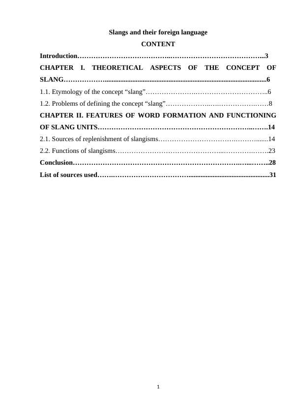 Slangs and their foreign language