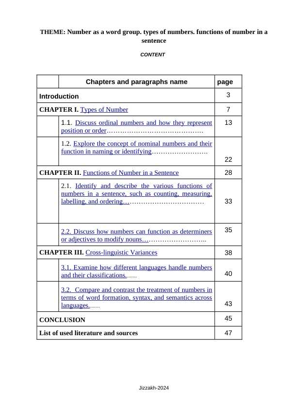Number as a word group. types of numbers. functions of number in a sentence