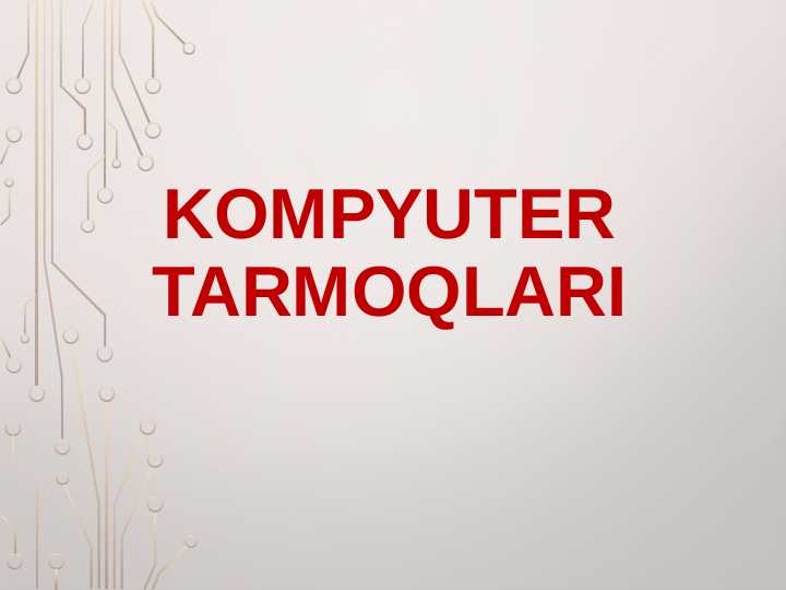Kompyuter tarmoqlari
