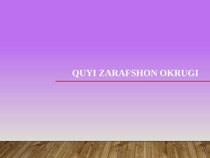 Quyi Zarafshon okrugi