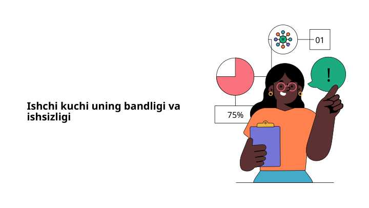 Ishchi kuchi uning bandligi va ishsizligiv