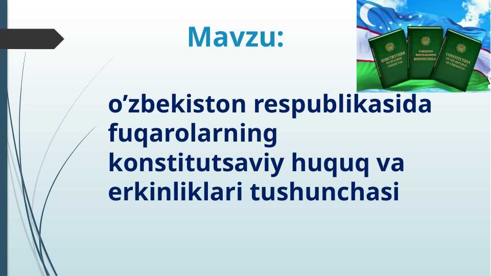 o’zbekiston respublikasida fuqarolarning konstitutsaviy huquq va ...