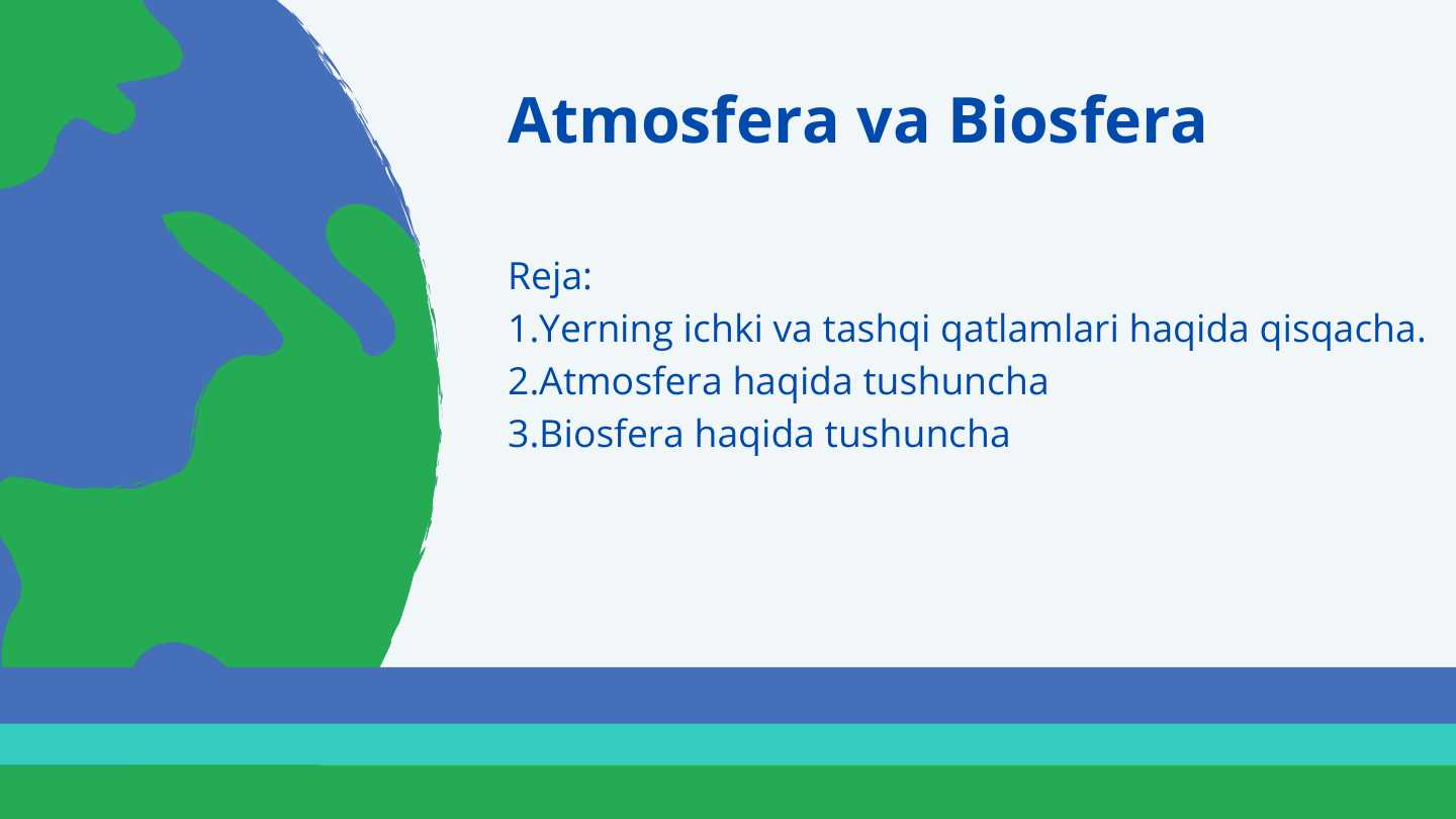Atmosfera va biosfera