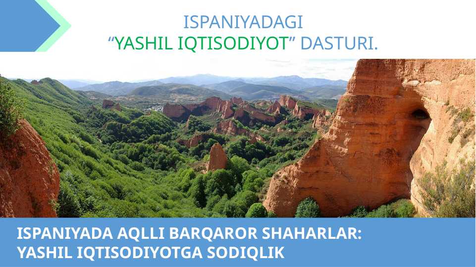 “YASHIL IQTISODIYOT” DASTURI.