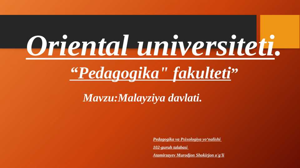 Malayziya davlati