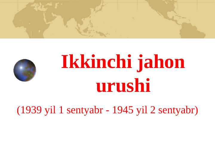 Ikkinchi jahon urushi