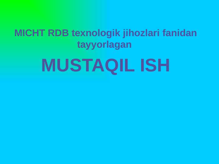 MICHT DASTGOHLARNING KOORDINAT TIZIMI.