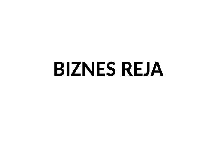 BIZNES REJA
