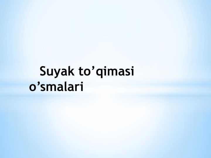Suyak sarkomalari . Suyak to’qimasi o’smalari