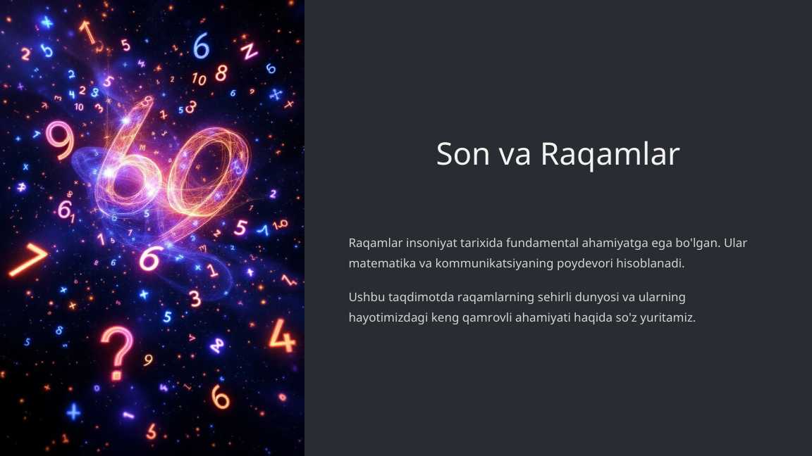 Son va Raqamlar