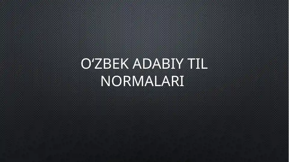 Adabiy til normalari