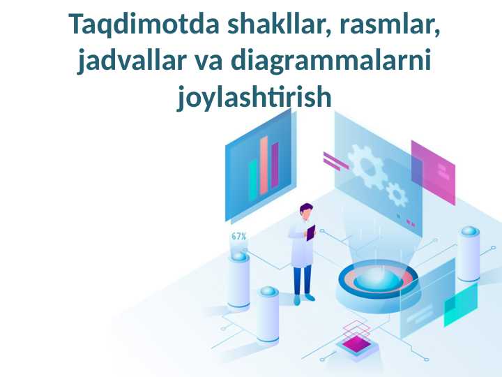 Taqdimotda shakllar, rasmlar, jadvallar va diagrammalarni joylashtirish