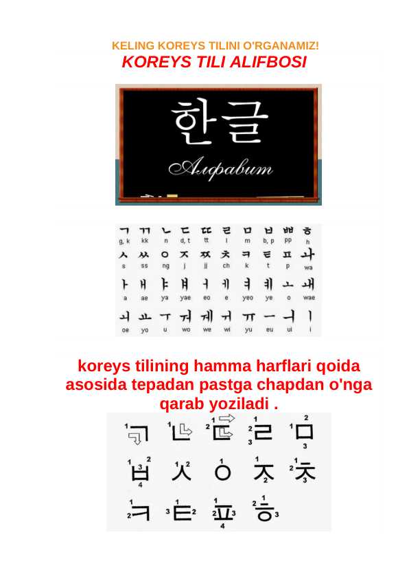 KOREYS TILI ALIFBOSI