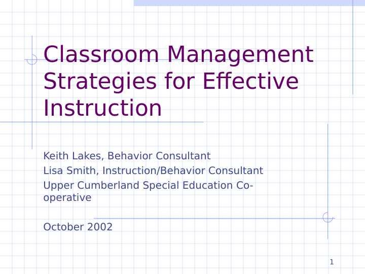 Classroom Management Strategies for Effective Instruction