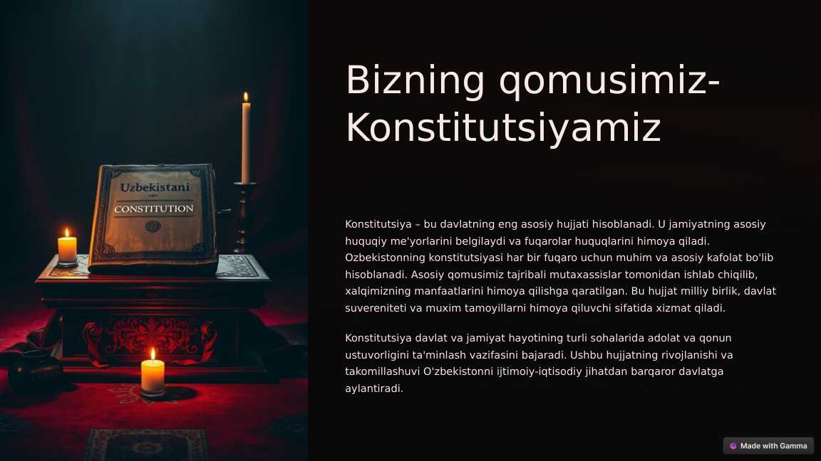 Konstitutsiya-bizning qomusimiz