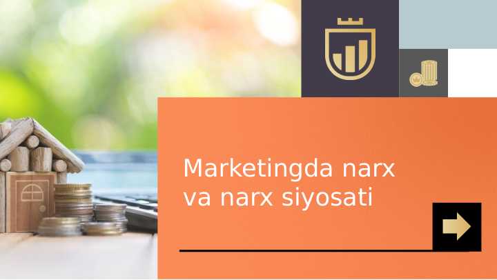 Marketingda narx va narx siyosati