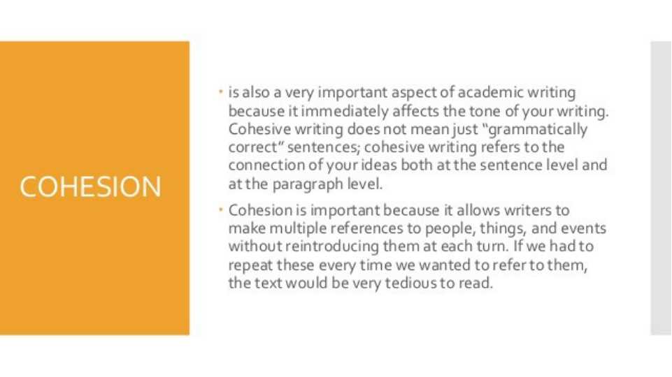 COHESION