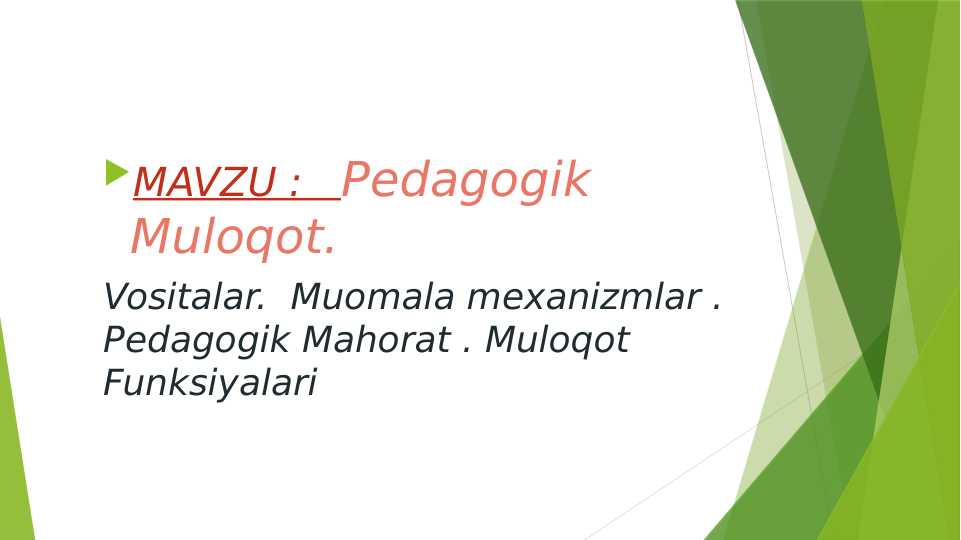 Pedagogik muloqot