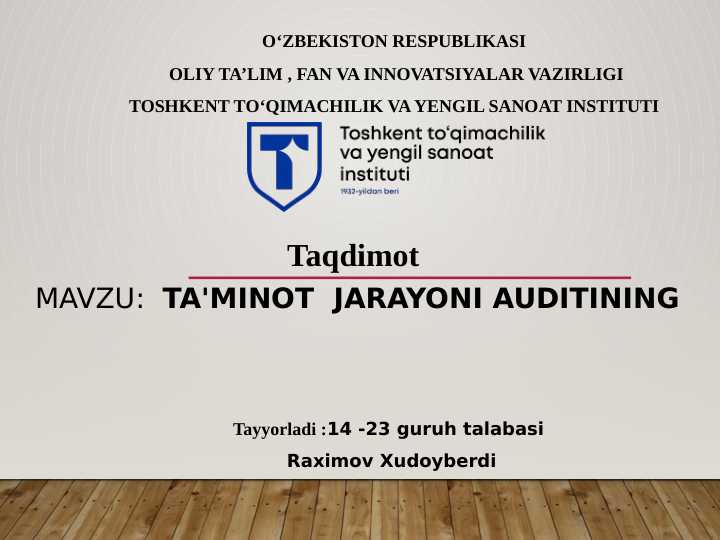 Ta'minot jarayoni auditi