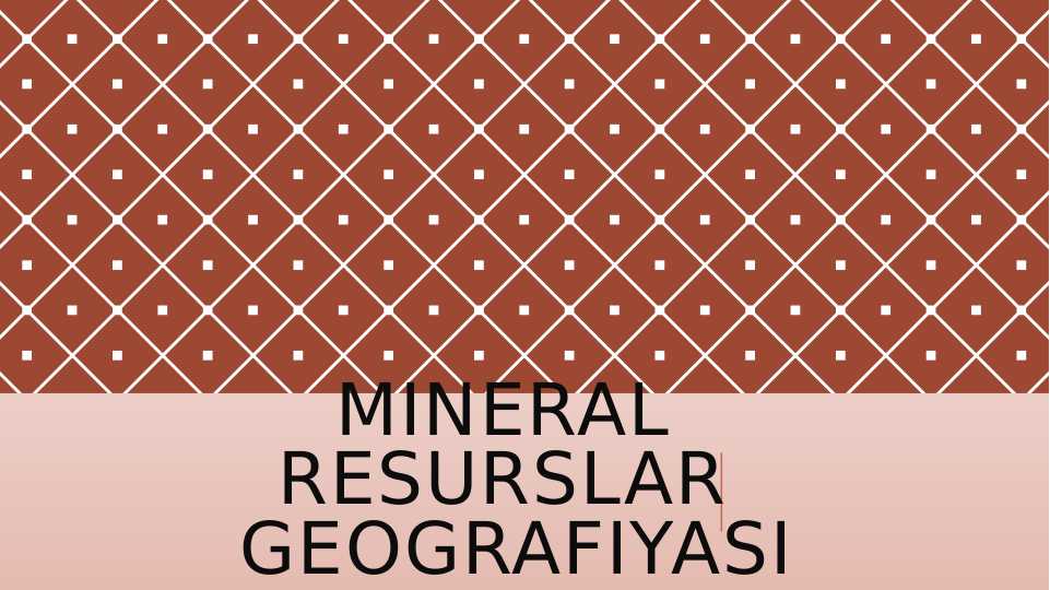Mineral resurslar geografiyasi