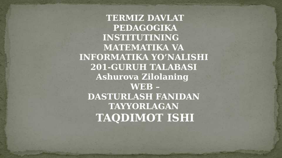 Arifmetik amallar. Mantiqiy binar amallar. Tenglik amali. Munosabat(taqqoslash) amali. Xatolarni ...