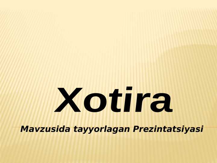Xotira