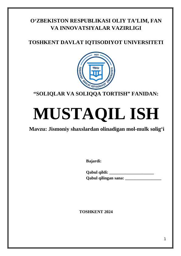 Jismoniy shaxslardan olinadigan mol-mulk solig‘i