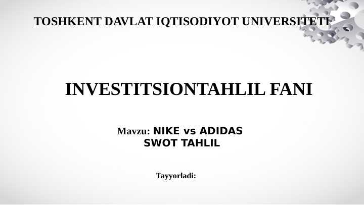 NIKE vs ADIDAS SWOT TAHLIL
