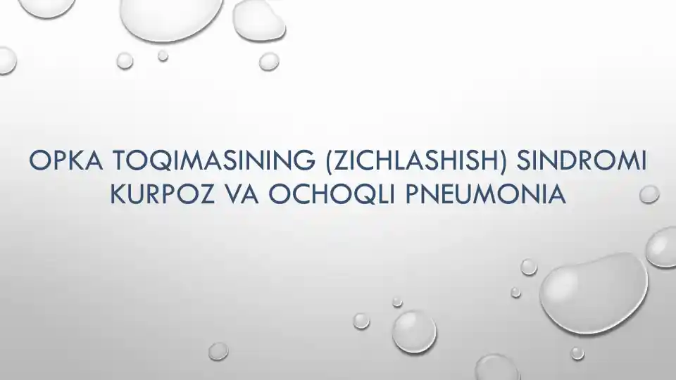 OPKA TOQIMASINING (ZICHLASHISH) SINDROMI