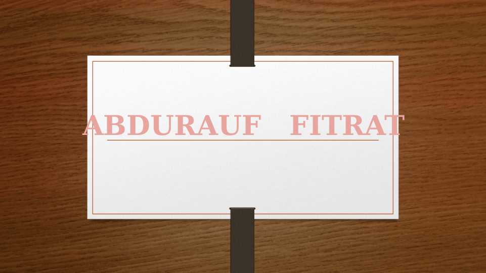 ABDURAUF FITRAT