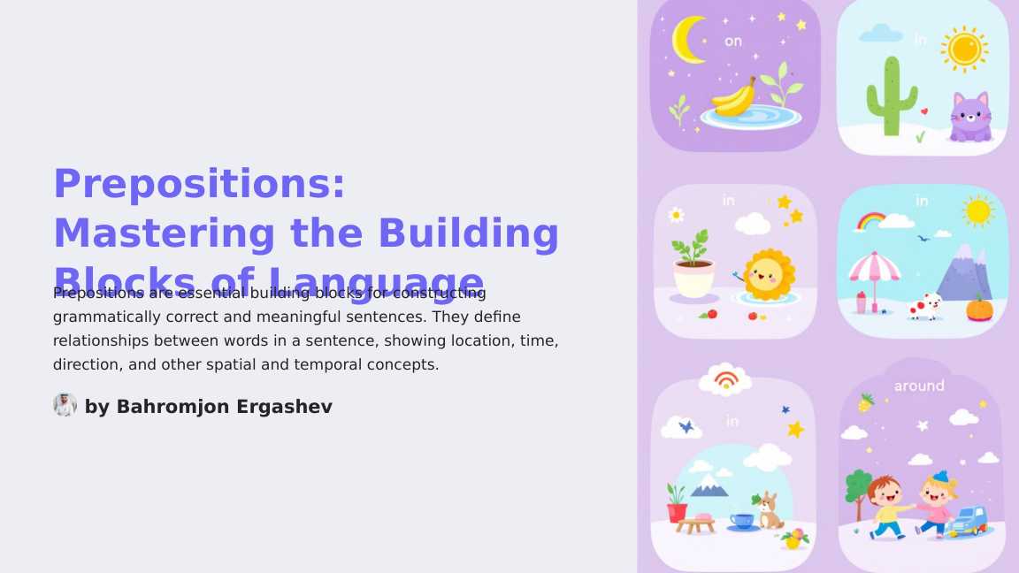Prepositions: Mastering the Building Blocks of Language