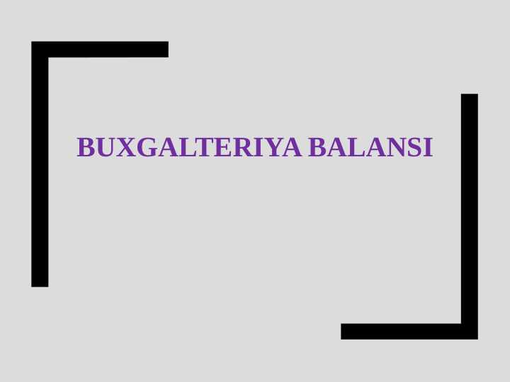 Buxgalteriya balansi