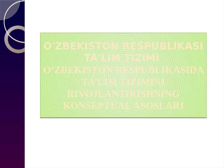 O'ZBEKISTON RESPUBLIKASI TA'LIM TIZIMI 24