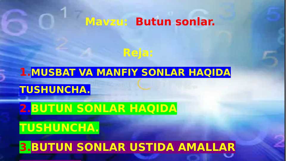 Butun sonlar