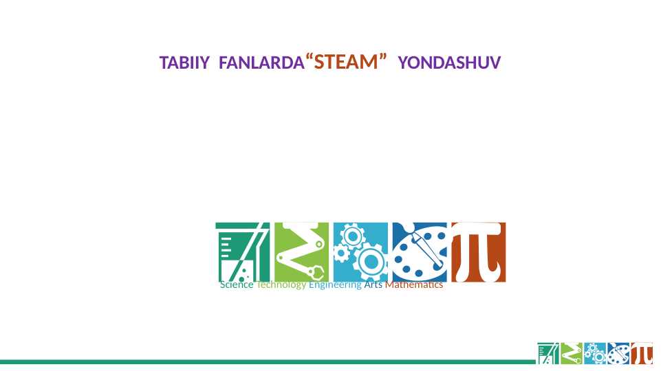 Tabiiy fanlarda STEAM yonday